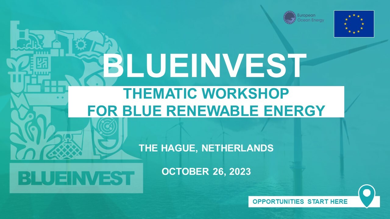 Blue Invest Thematic Workshop for Blue Renewable Energy (OEE 2023 ...